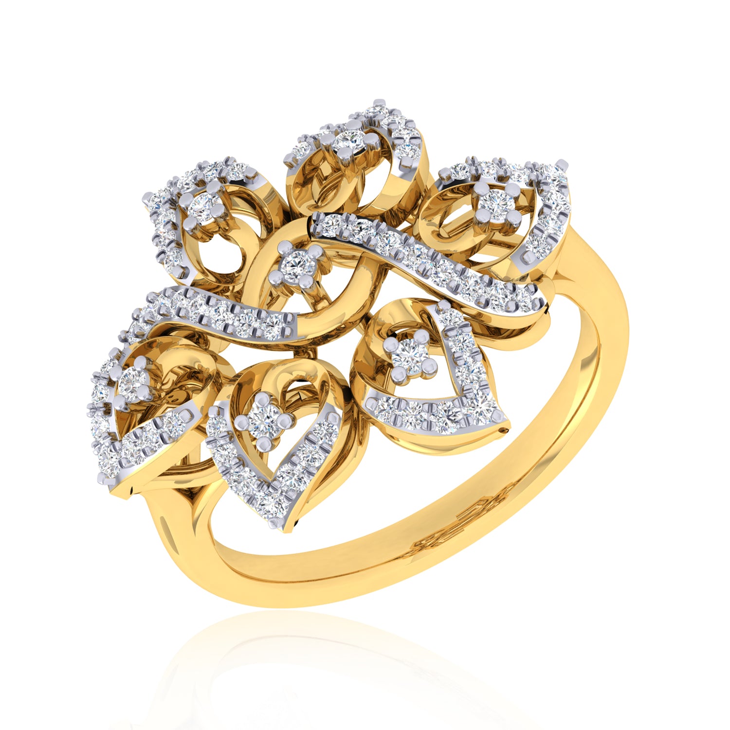 Leva Flower Diamond Ring – DIVAA by ORRA